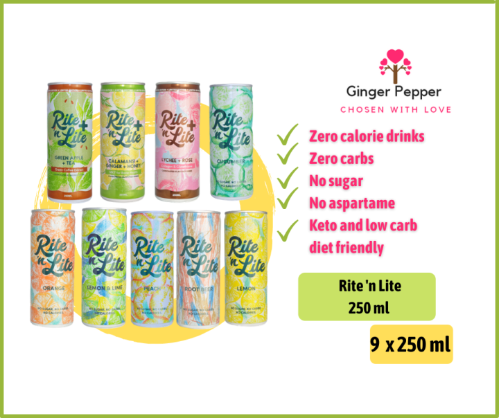RITE 'N LITE SET OF 9- ZERO SUGAR, ZERO CALORIE, ZERO CARBS, NO ...