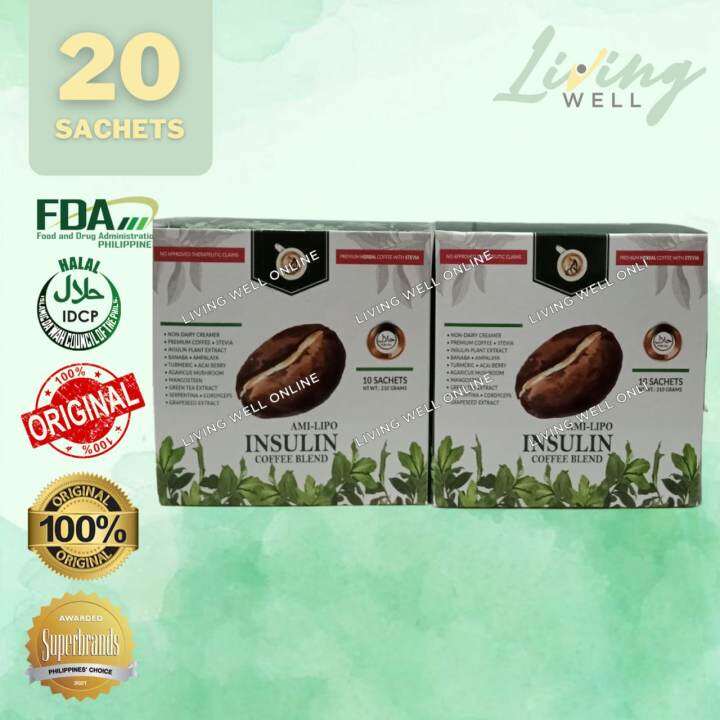 Insulin Coffee Blend (Buy 1 Take 1) (20 Sachets) Ami-Lipo Healthy ...