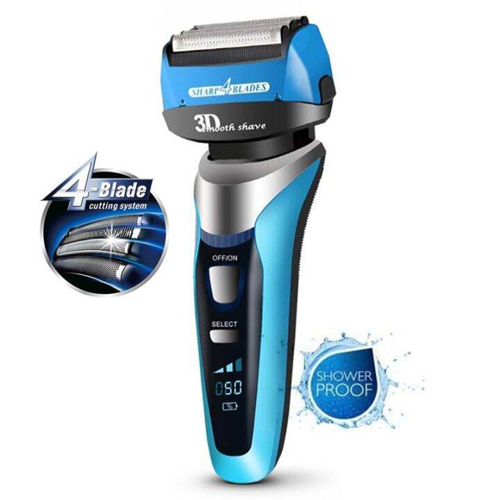 3 speed Pro waterproof cleaning shaver rechargeable electric shaver ...