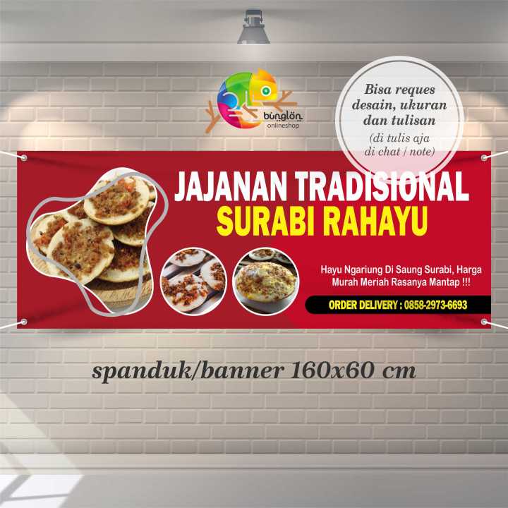 Spanduk Banner Jajanan Tradisional Surabi | Lazada Indonesia