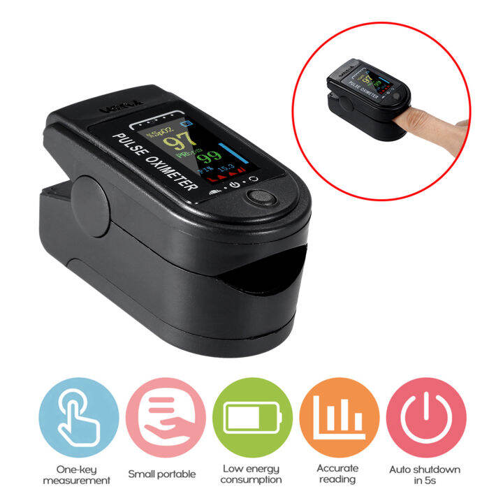 Digital Fingertip Pulse Oximeter TFT Display Blood Oxygen Sensor Saturation Mini SpO2 Monitor PR ...