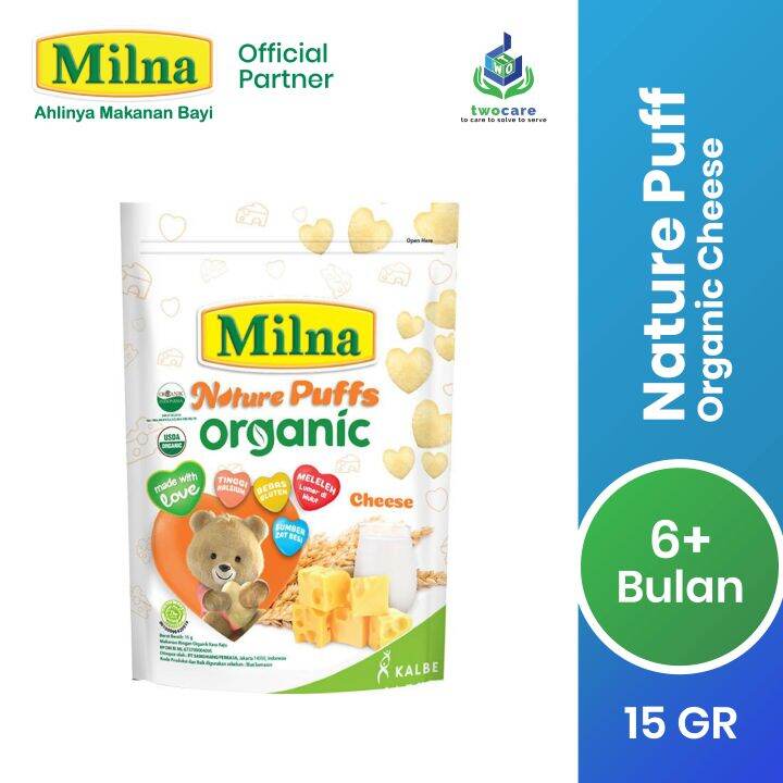 Milna Nature Puff Organic Cheese 15 G | Lazada Indonesia