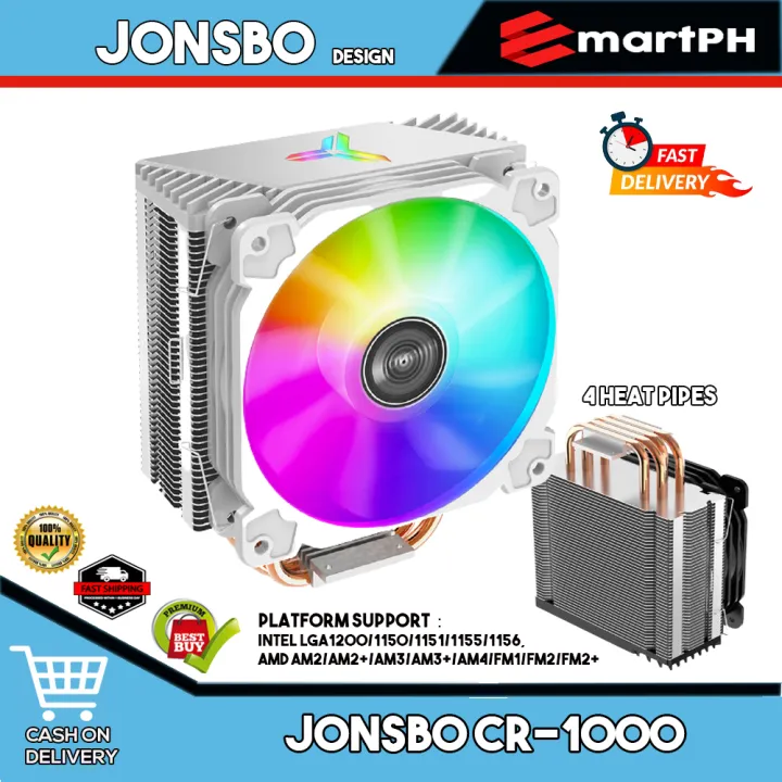 JONSBO CR-1000 CPU Air Cooler Intel LGA1200/775/1150/1151/1155/1156,AMD ...