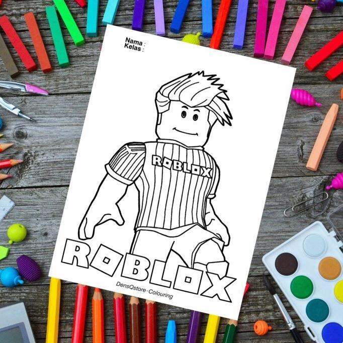 TERLARIS Kertas Mewarnai Gambar Tema Roblox - Kertas BC /BUKU GAMBAR 1 ...