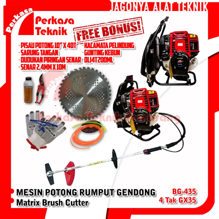 MATRIX Mesin Potong Rumput Gendong 4Tak BG435 GX35 35cc | Lazada Indonesia