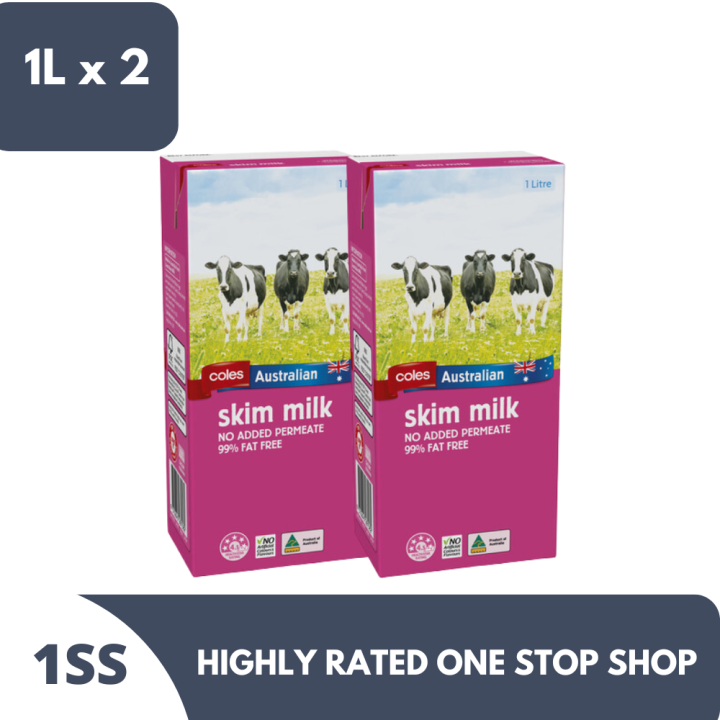 Coles Australian Skim Milk 1L x 2 | Lazada PH