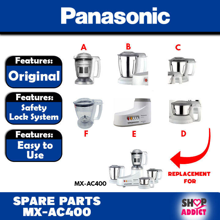 Panasonic Mixer Grinder MX-AC400 ORIGINAL Spare Parts | Lazada
