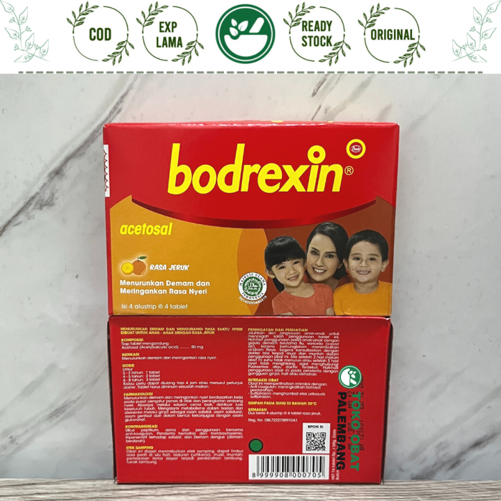 BODREXIN 1 PAK 16 TABLET DEMAM NYERI PADA ANAK ANAK BODREXIN ANAK ...