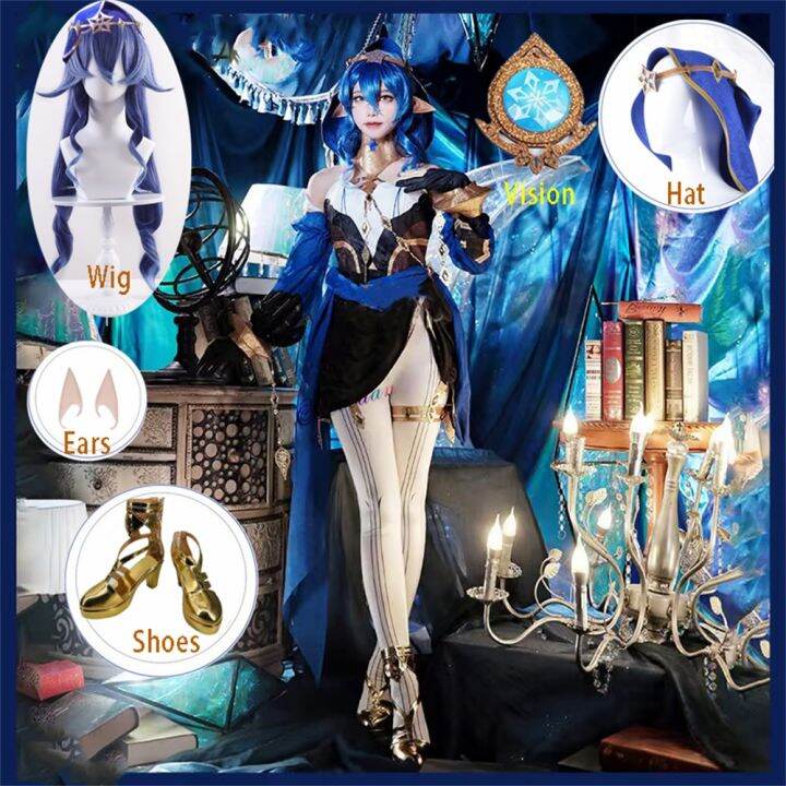 Layla Genshin Cosplay Dress Wig Anime Game Genshin Impact Layla Cosplay ...
