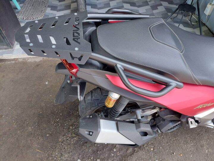 Red Moto Shield NMAX V2 Honda ADV 150 160 Top Box Bracket w Grab Bar ...