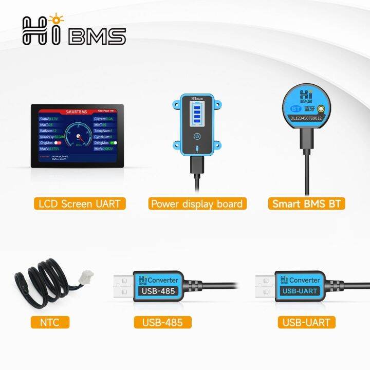 HIBMS Smart bms Accessory Bluetooth USB To UART RS485 Cables Module NTC ...