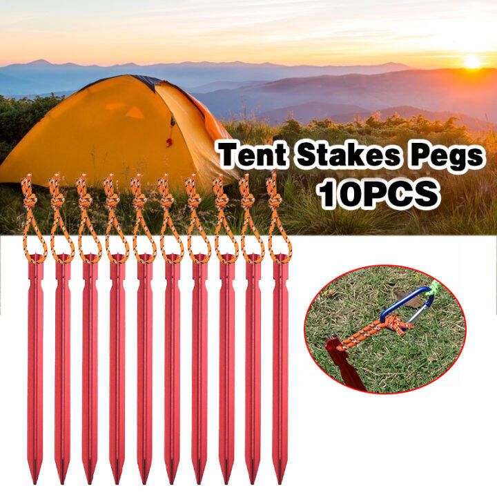 Camping Tent Peg Tent Stakes Camping Hiking Fixing Ground Nail Stakes ...