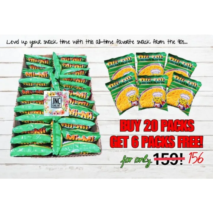 5.85/each 26 packs Mi-Mi Chicken Flavor Noodle Snack 30g mimi | Lazada PH