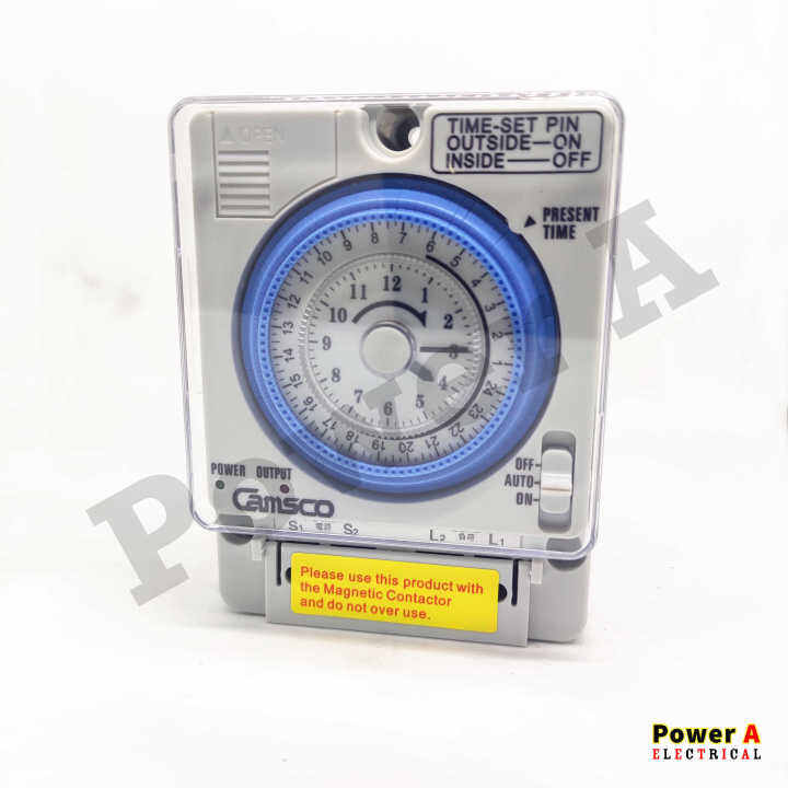 24 Hours Timer TB35-N CAMSCO 220VAC 15A with backup battery | Lazada PH