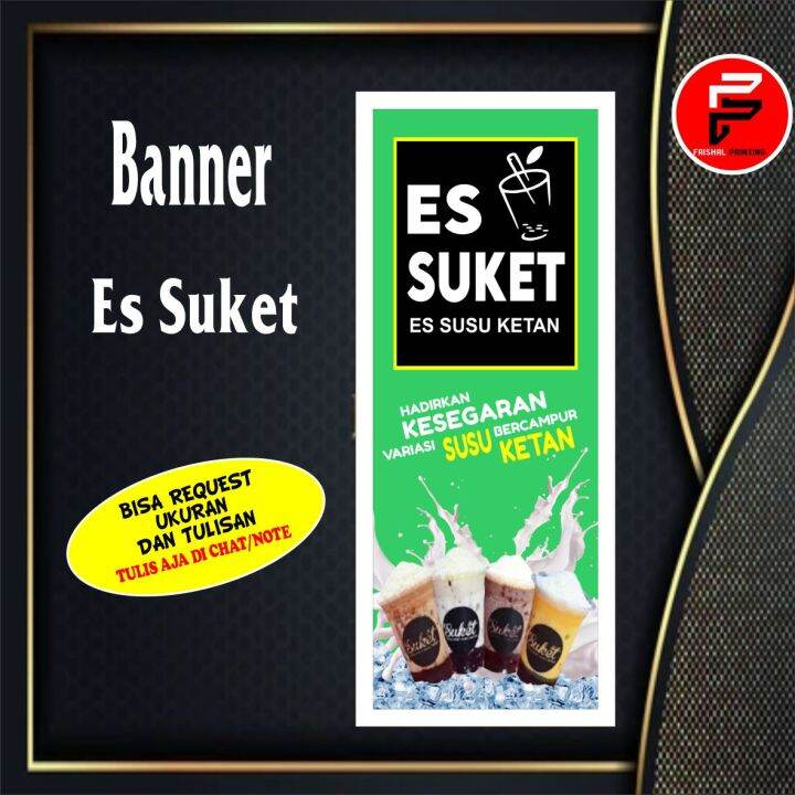Banner Es Suket / Banner Es Susu Ketan / Spanduk Minuman E / Spanduk ...