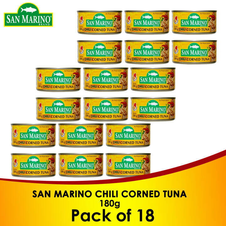 San Marino Chili Corned Tuna 180g x 18 | Lazada PH