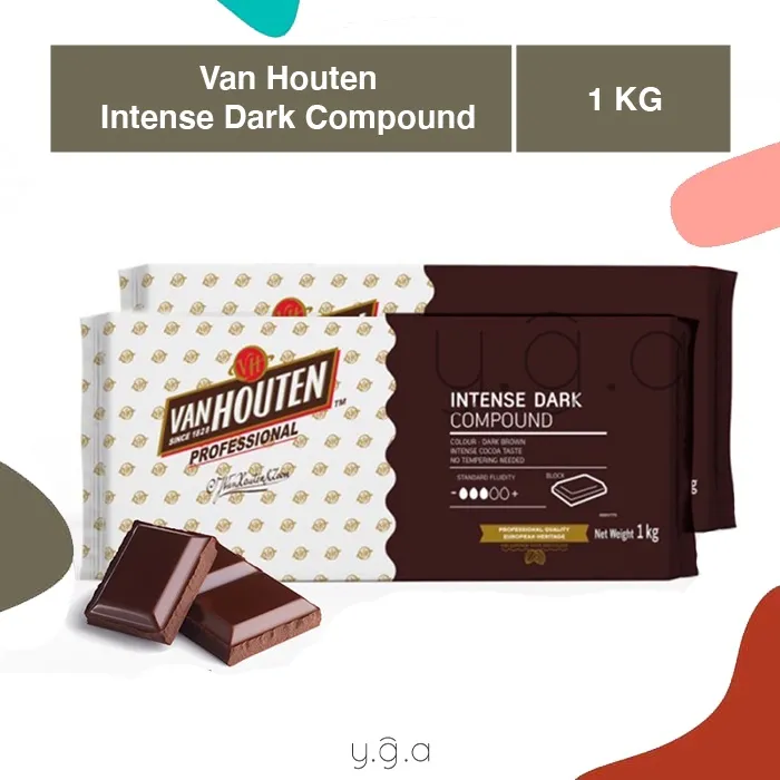 Coklat Van Houten Intense Dark Compound Chocolate 1KG | Lazada Indonesia