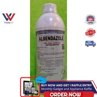 1-Liter Bottle Albendazole Dewormer (15%) for Animals Pets Livestock Farm poultry / broad ...