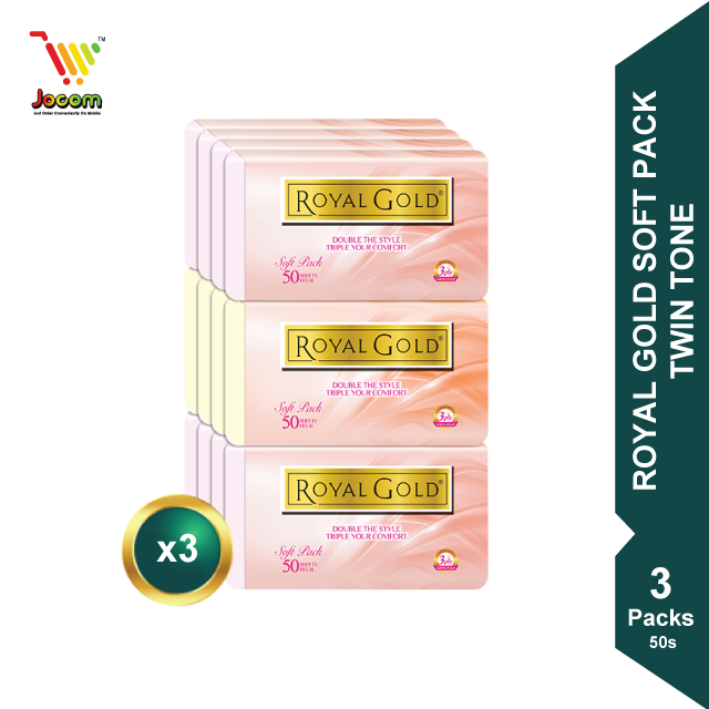 Royal Gold Soft Pack Twin Tone (12 x 50s) X 3 Packs | Lazada