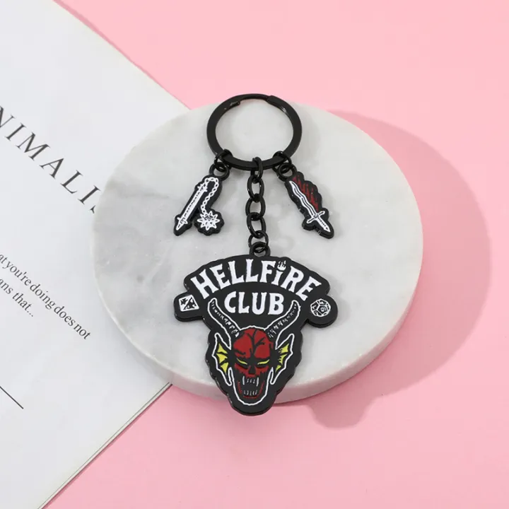 [Srfsd] Hellfire พวงกุญแจ Hellfire Club Stranger Things Merch For Girls ...
