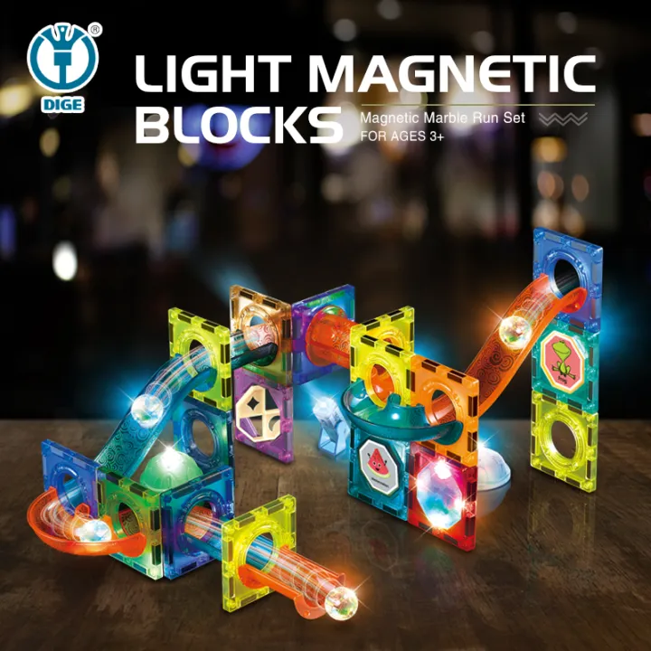 49/75/110/142 PCS Big Size Light Magic Magnetic Building Blocks ...