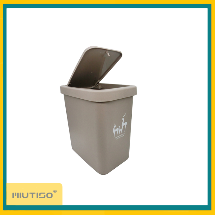 Miutiso Home Garbage Bin Organizer Trash Can With Press-Type Lid 8L ...