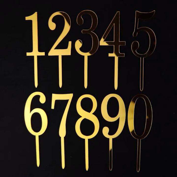️Ready Stock ️Acrylic Gold Color Number | Lazada