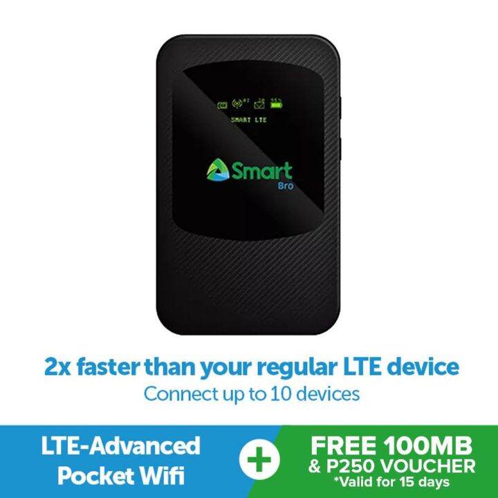 SMART BRO POCKET WIFI LTE ADVANCE SMART WIFI PREPAID | Lazada PH