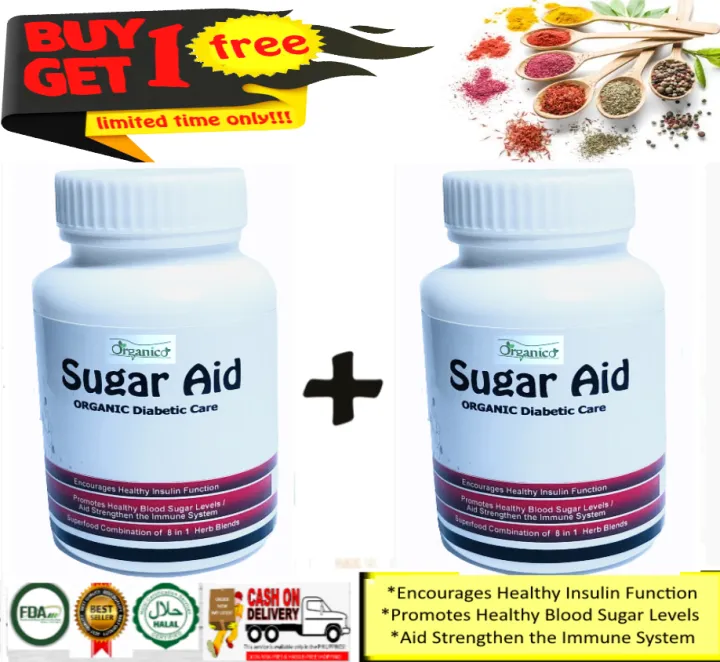Most Effective Sugar Aid Organic Diabetic CAre Buy1Take1 (30cap x 500mg ...
