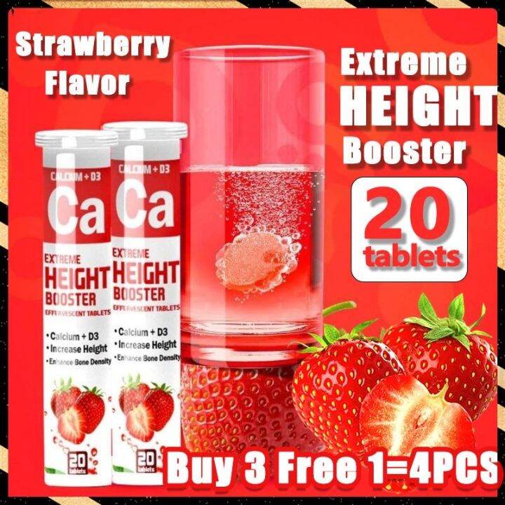 【Buy 3 Free 1】Legit 20 Tablets Extreme height booster Vitamins ...