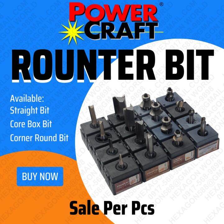 Power Craft Router Bits Straight Bit Corner Round Bit Core Box Bit ...
