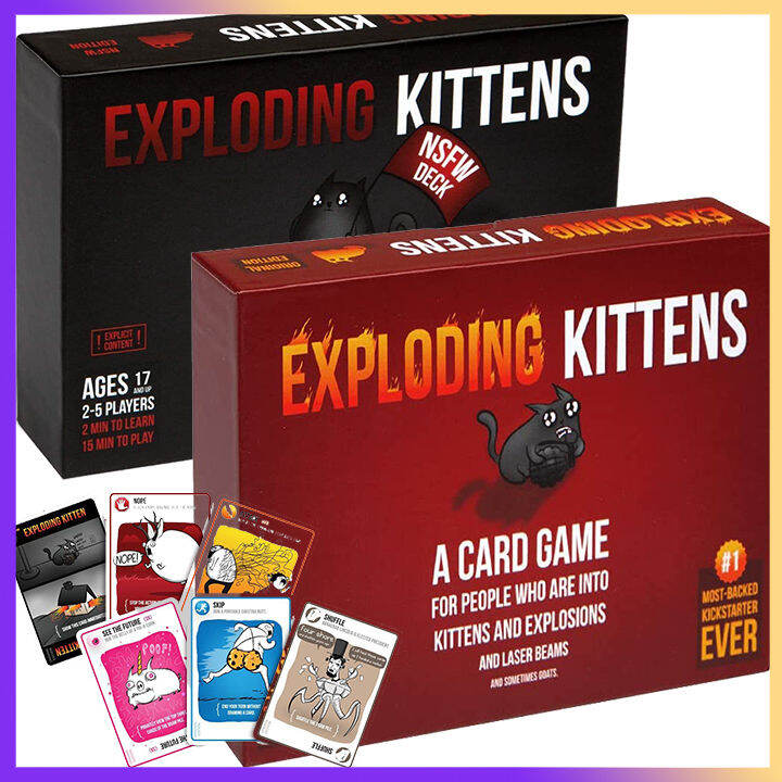Exploding Kittens Funny Card Game | 2-5 Players | A Russian Roulette ...