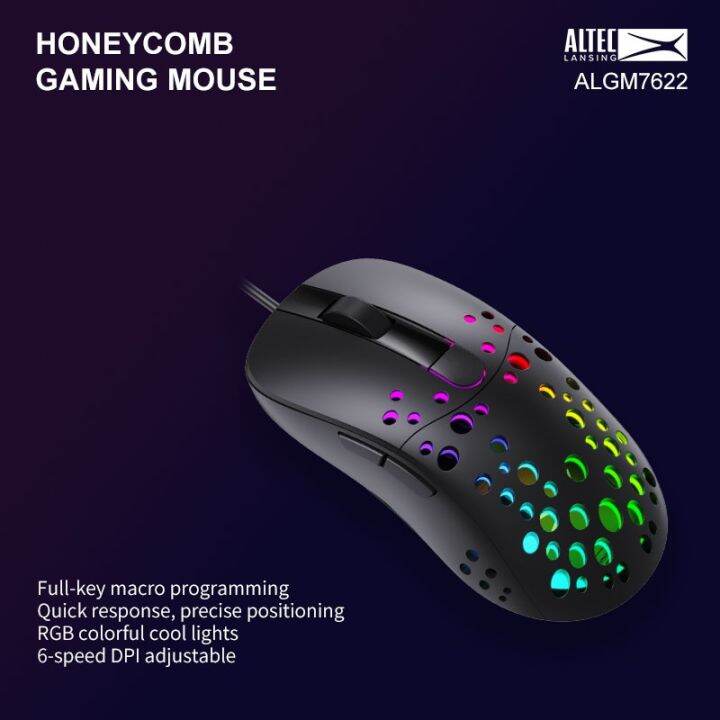 ALTEC LANSING ALGM7622 Mouse Gaming Wired - ALGM 7622 RGB Honey Comb ...