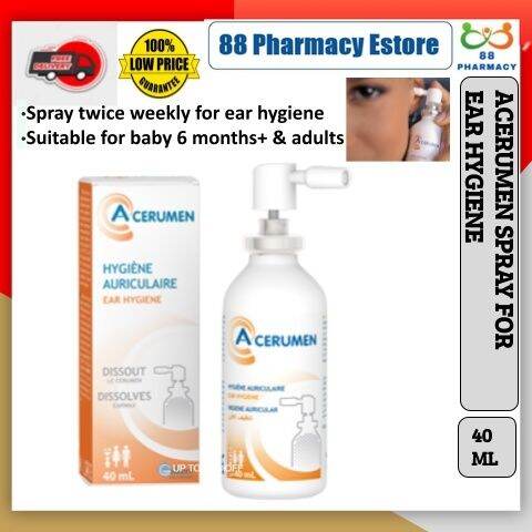 A-cerumen Spray Hygiene of The Ear (40ml) Remove and prevent earwax ...