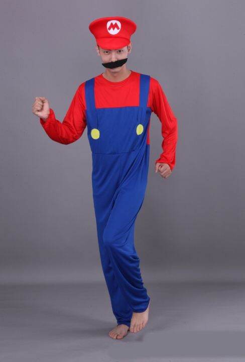 CP185 ชุดมาริโอ มาริโอ มาริโอ้ Dress for Mario Suit Super Mario Costume ...