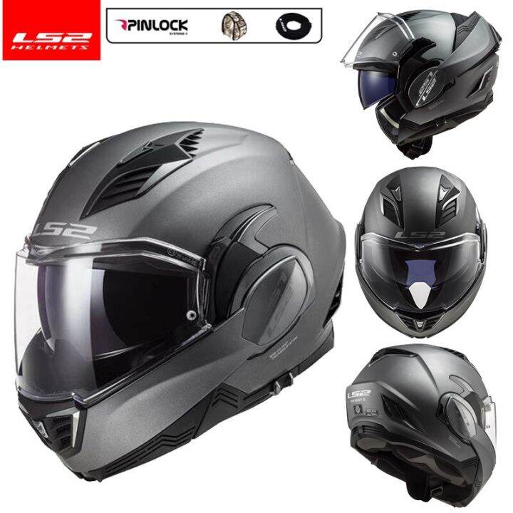 LS2 FF900 Valiant II Motorcycle Helmet Flip Up 180 Degrees Back ...