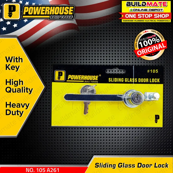 POWERHOUSE Sliding Glass Door Lock no. 105 A261 •BUILDMATE• PHDH ...