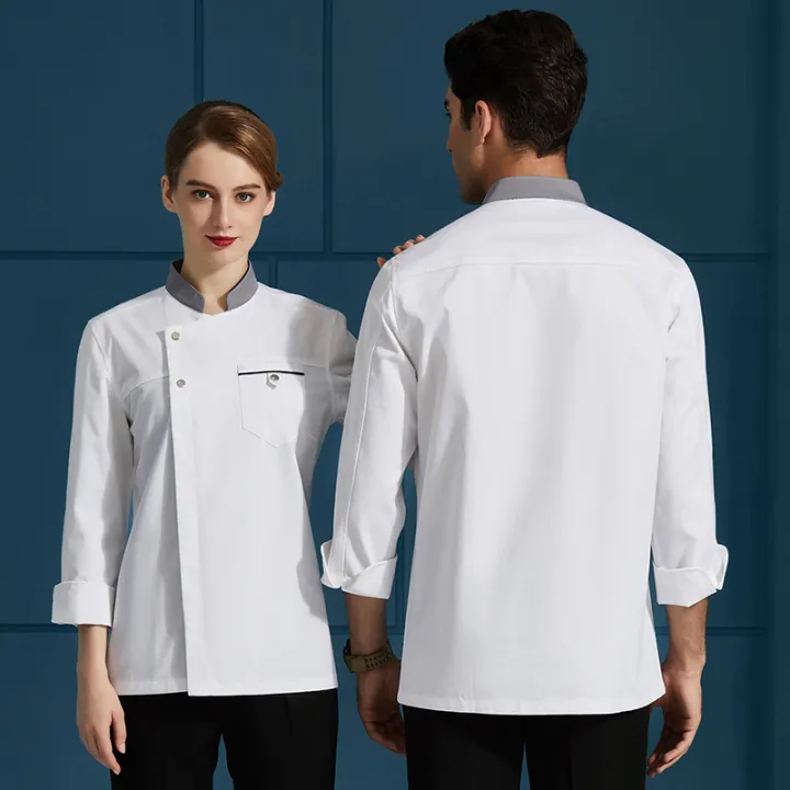 Uni Chef Jacket Shirt Kitchen Bakery Work Uniform Food Service Waiter ...