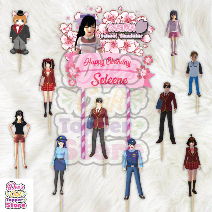 Topper Cake Sakura School Simulator Bisa Request Nama Gambar | Lazada ...