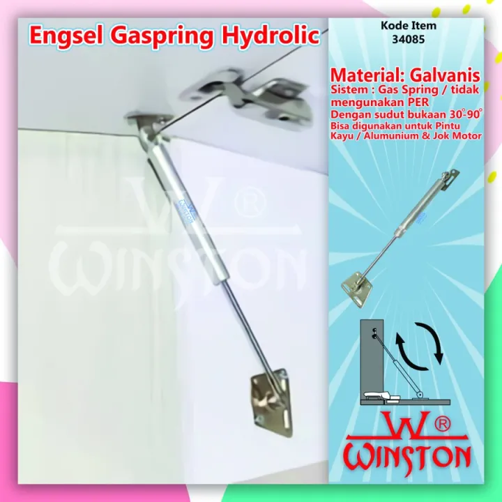 Engsel Gas Spring Biru Hydraulic WINSTON 10KG Pintu Jok / 34085 ...