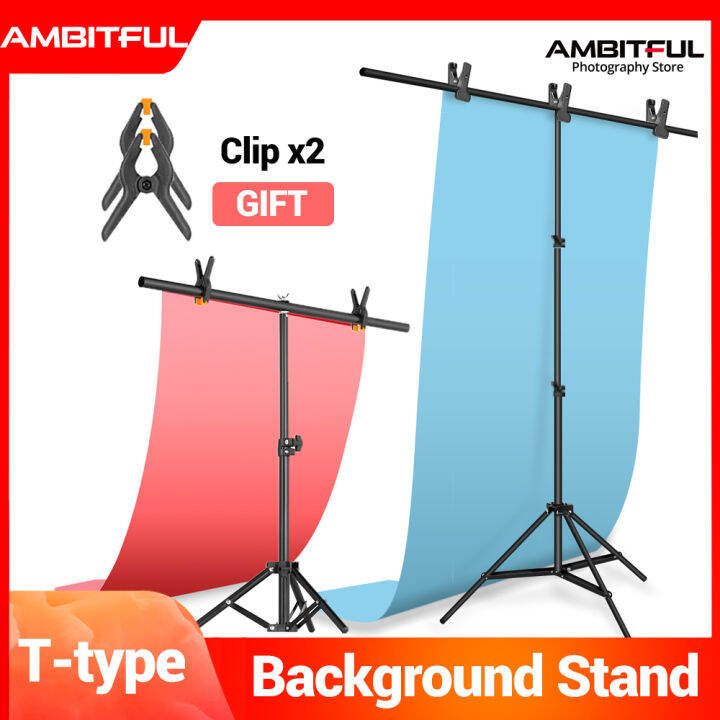 AMBITFUL PVC Background Stand Backdrop Tripod with Clip for PVC ...