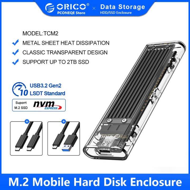 ORICO SSD Case M.2 NVMe Case Enclosure USB C PCIe M2 SSD Caddy For NVME ...