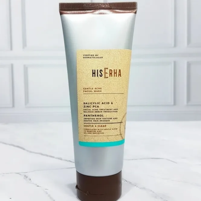 His Erha Gentle Acne Facial Wash Sabun Jerawat Pria HisErha 100 gr ...
