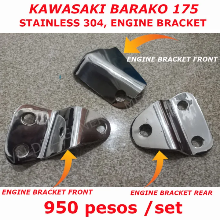 Kawasaki Barako 175, 304 Stainless Engine Holder, Engine Bracket, Sold ...