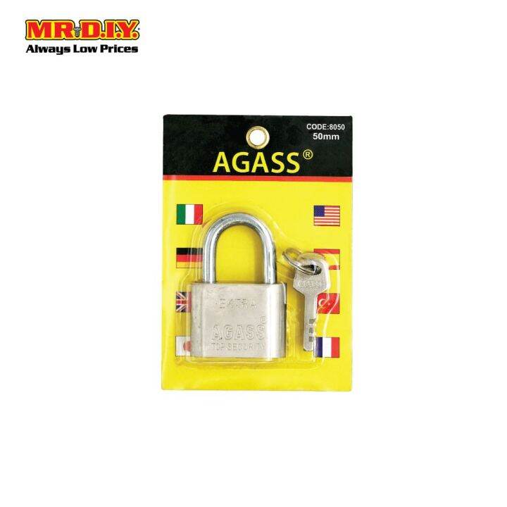 AGASS Safety Extra Stainless-Steel Padlock | Lazada