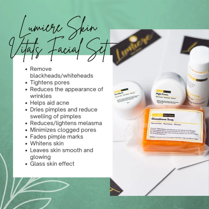 Lumiere Skin Vitals Facial Set Original and OnhandSoy | Lazada PH