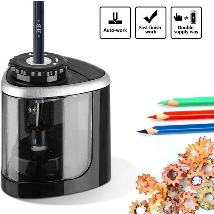Tenwin Portable Electric/Manual 2 in 1 Pencil Sharpener Automatic ...