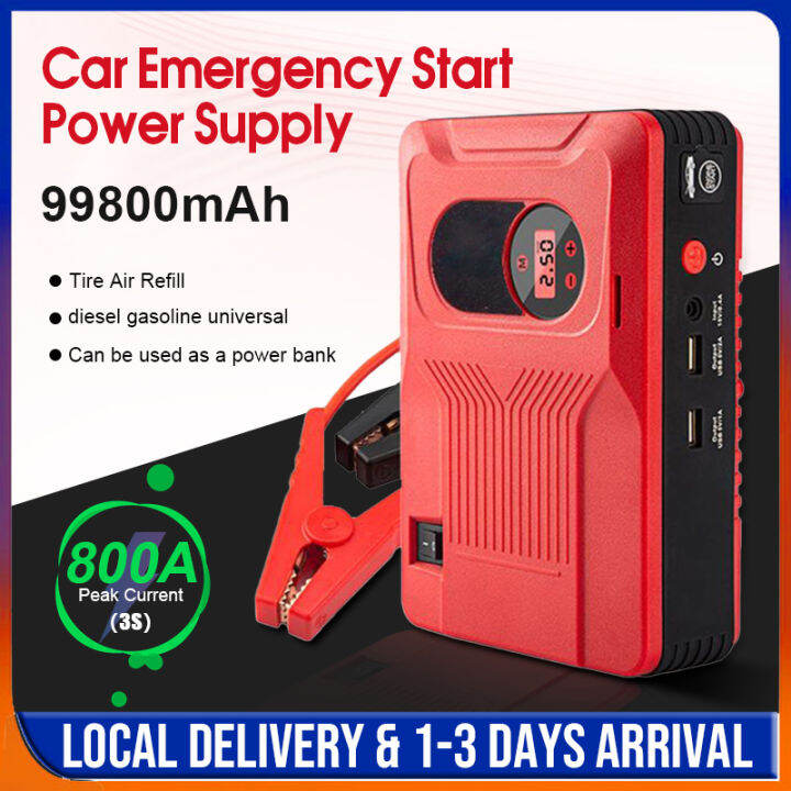 Emergency Jump Start Power Bank 98800mAh High power Car Jump Starter ...