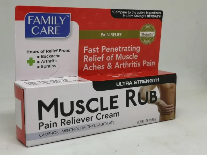 Family Care Muscle Rub Pain Relief Cream Menthol Camphor Backache ...