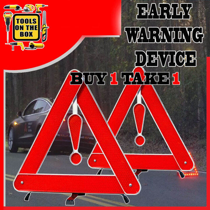 Reflective Triangle Early Warning Device Signage buy 1 take 1 | Lazada PH